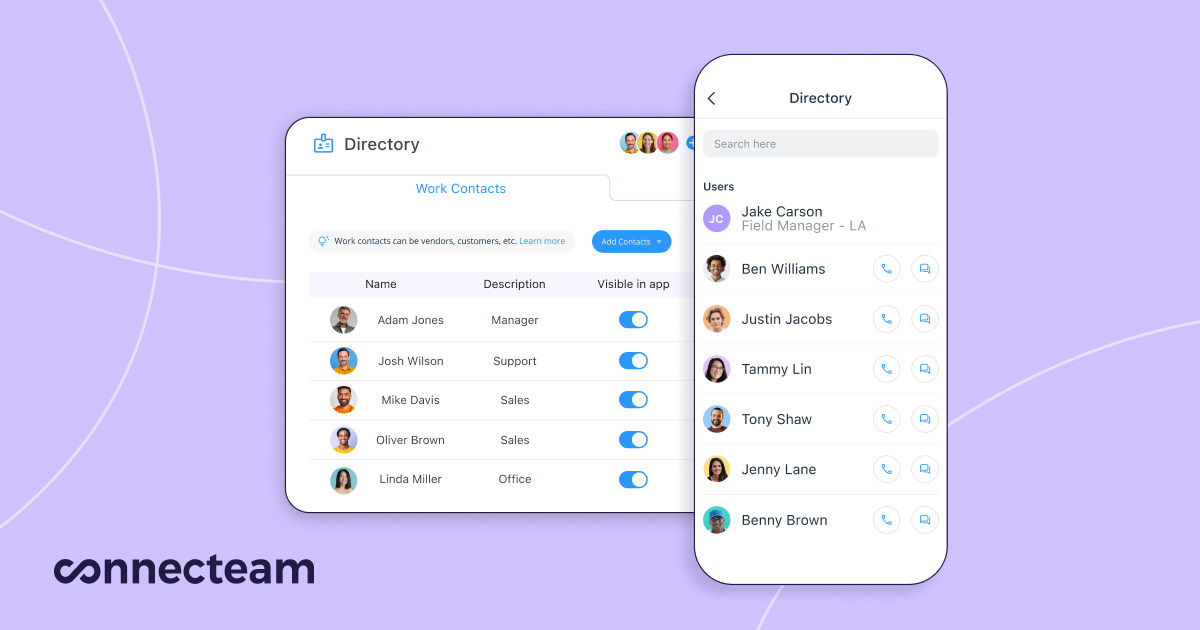 Employee Directory App - Try it 100% Free | Connecteam