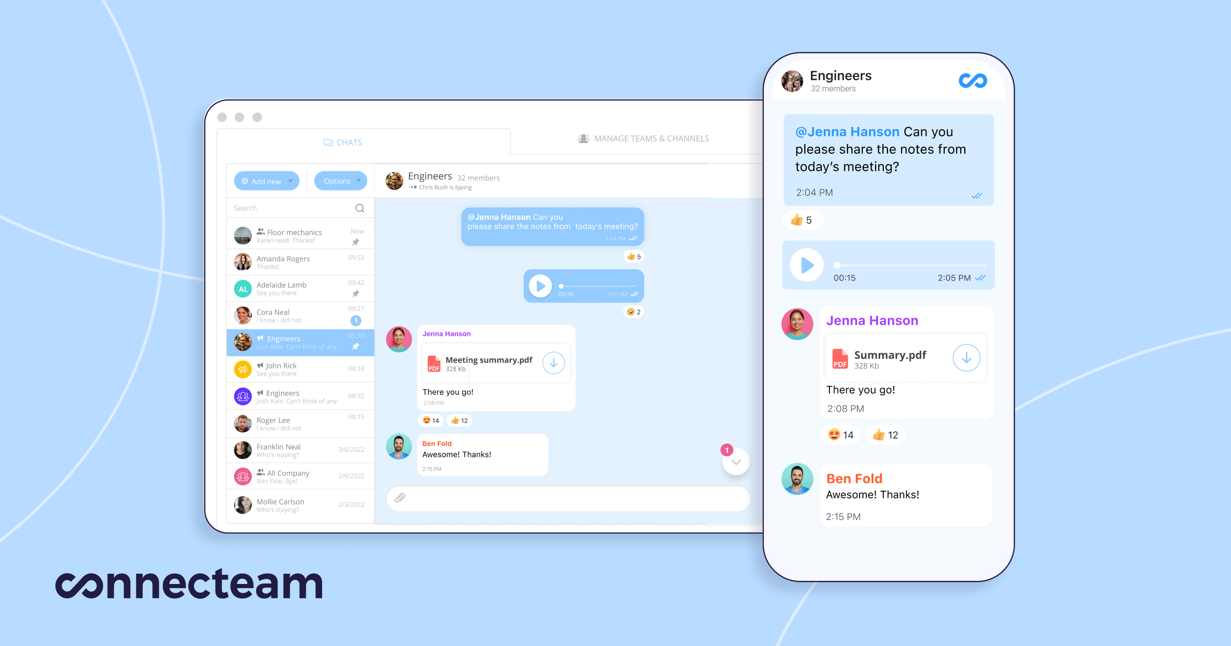 Employee Chat App - Try it 100% Free | Connecteam